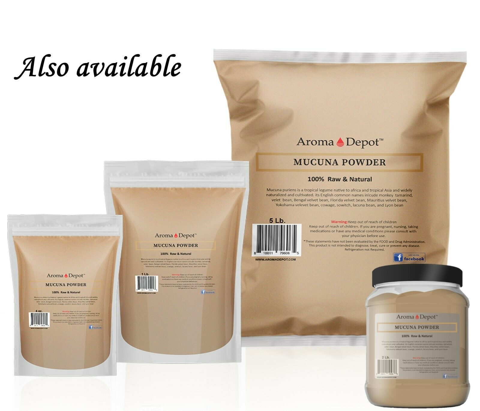 Mucuna Powder 1 lb. Wholesale Pure Food Natural Herbal Raw