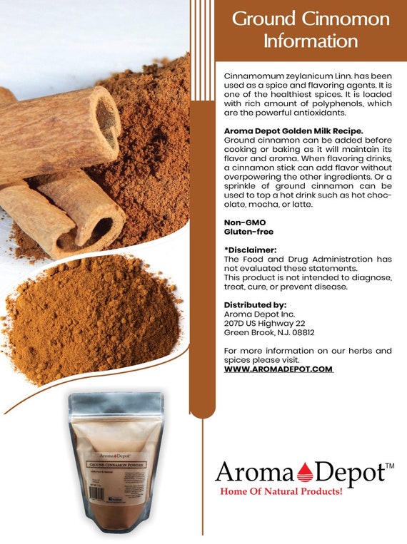 Cinnamon Powder 2lb. JAR Ground Pure Natural Canela Indonesia