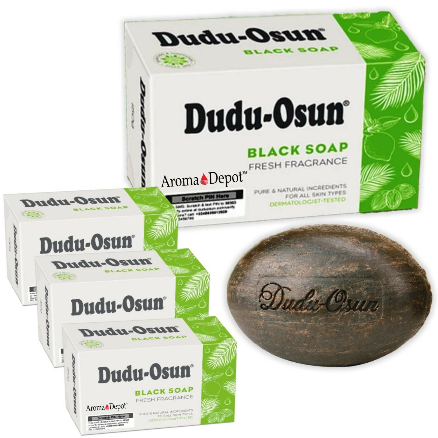 Dudu Osun Raw African Black Soap Natural Anti-Acne Fungus Eczema ...