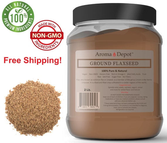 Flax Seed GROUND Brown Powder 100% Pure Natural RAW Bulk Omega-3 ...