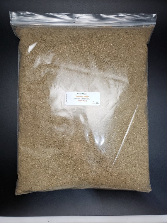 Ground Sage Salvia Officinalis Leaf Non GMO Natural Pure - AROMA DEPOT