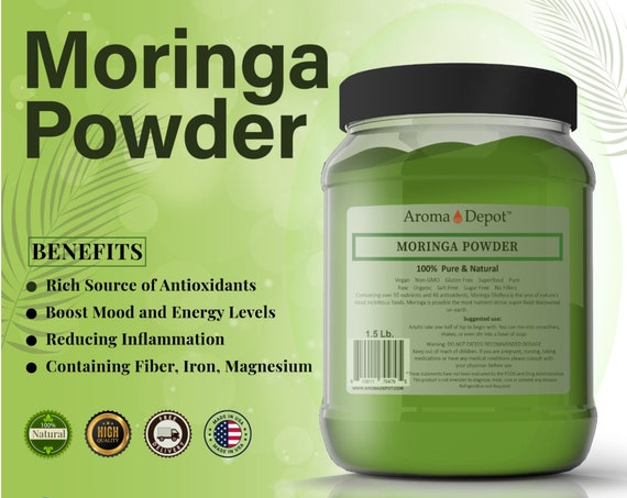 Moringa Powder JAR 1.5lb 100% NATURAL. Wholesale Available.