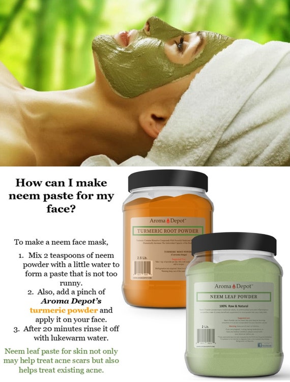 Neem Powder 2 lb. Jar Dried Leaf Powder Pure Natural Raw Vegan