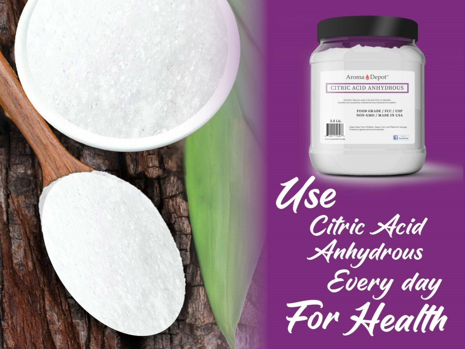 Pure Citric Acid Powder Food Grade FCC/USP - Wholesale