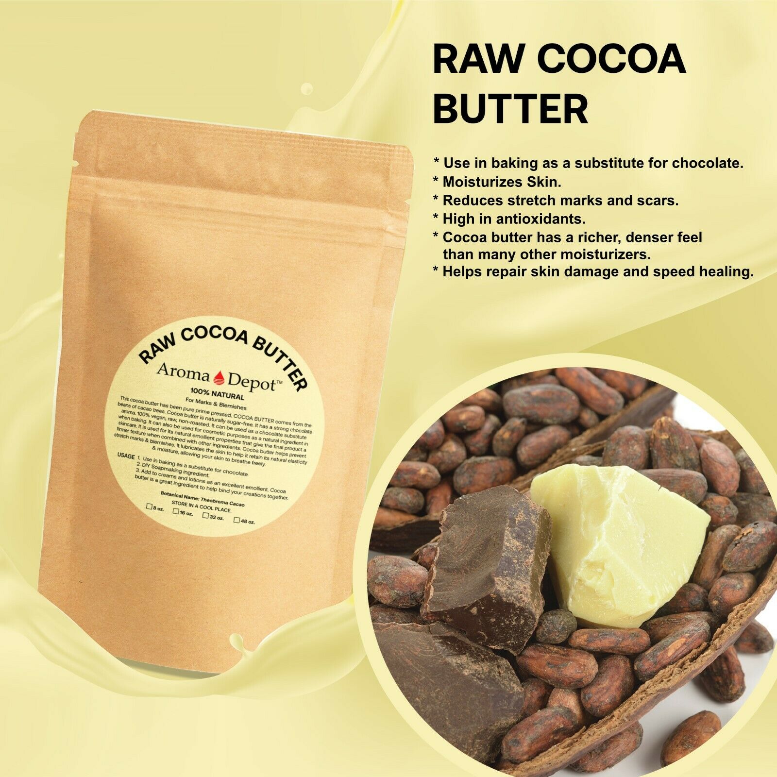 Raw African Shea Cocoa Mango Butter Blend Natural Cold Pressed Hair ...