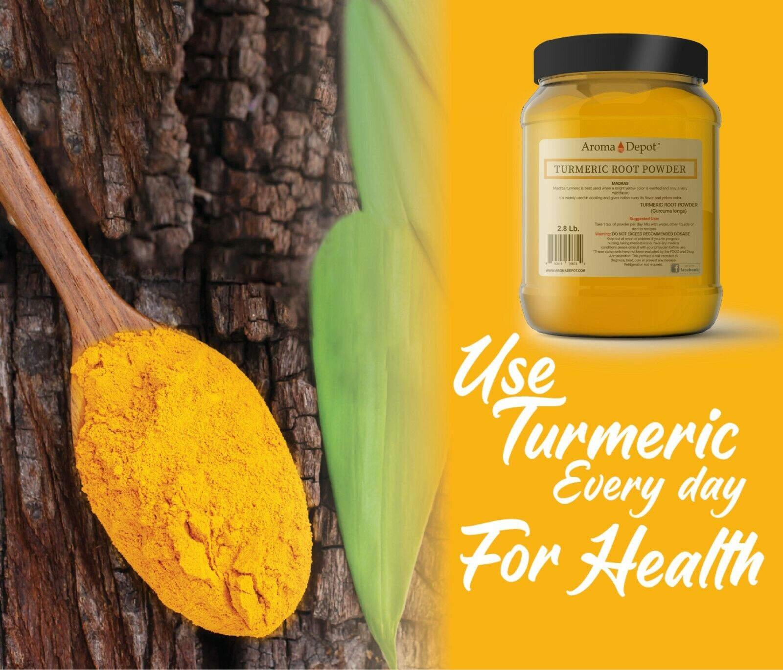 Madra Trurmeric Root Powder Pure Curcuma longa Spice Cúrcuma