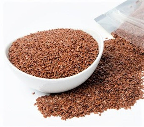 Flax Seed Whole Brown 2 lb. Jar Omega- Linaza Raw Flaxseed