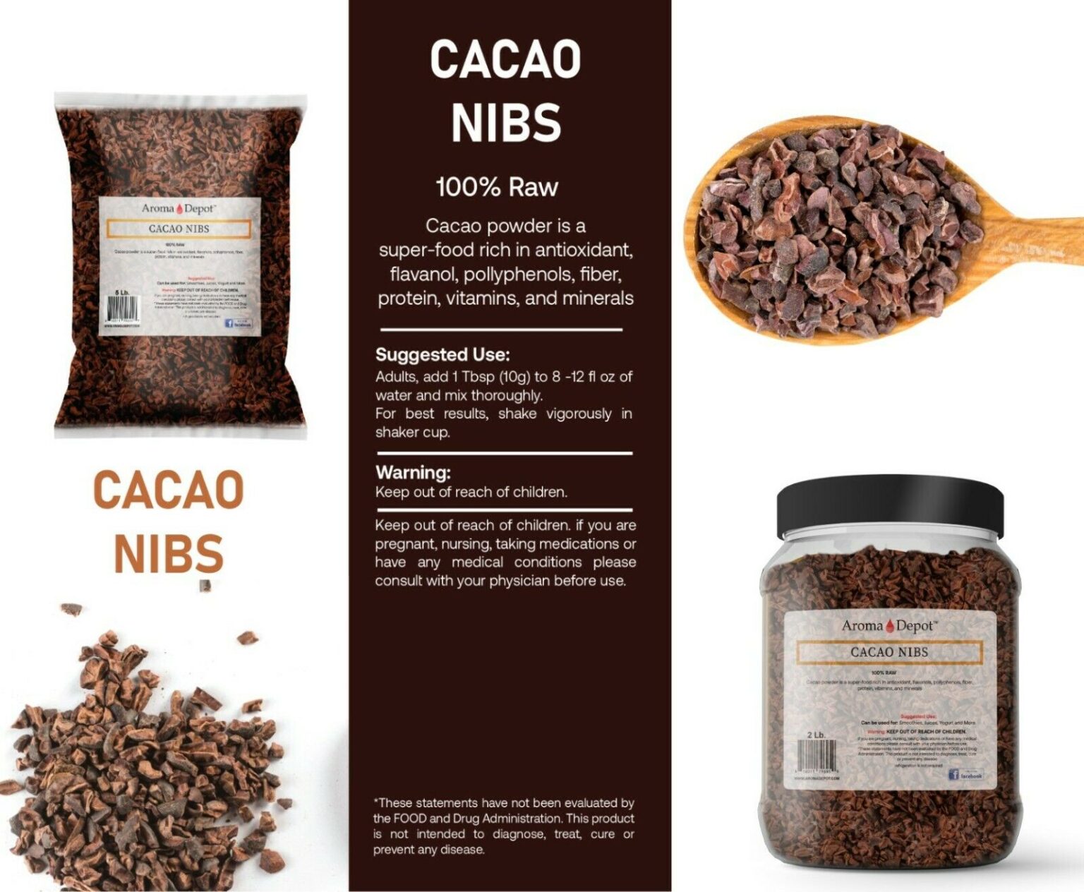 Cocoa Nibs Wholesale Raw Cacao Pure Natural Raw Chocolate