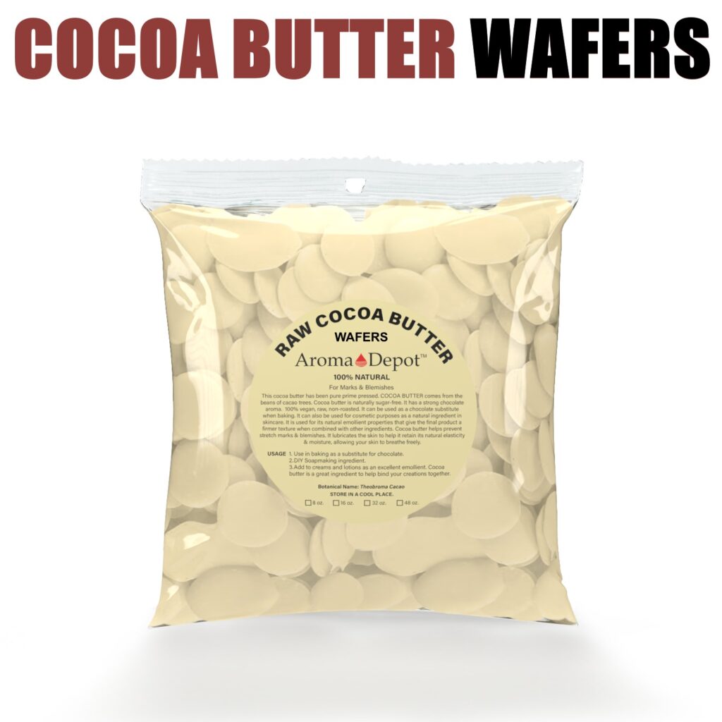 Natural Raw Cocoa Butter unrefined. It helps with Stretch Marks
