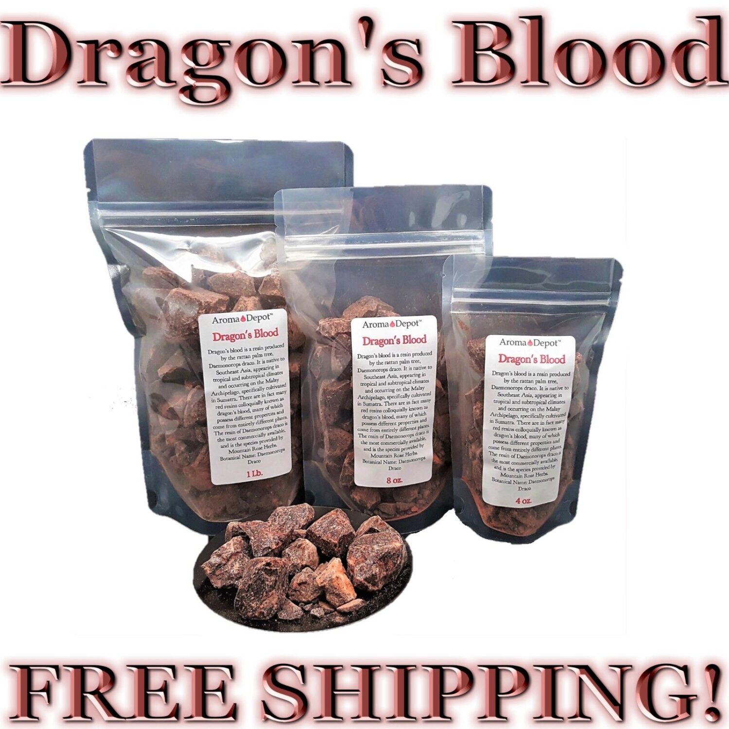 Dragons Blood Ganular Incense 100% Pure Natural Daemonorops Sangre De ...
