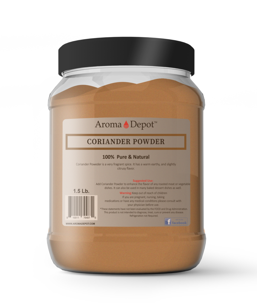 Coriander Powder 1.5 lb. Jar Cilantro en Polvo Fresh Raw Natural