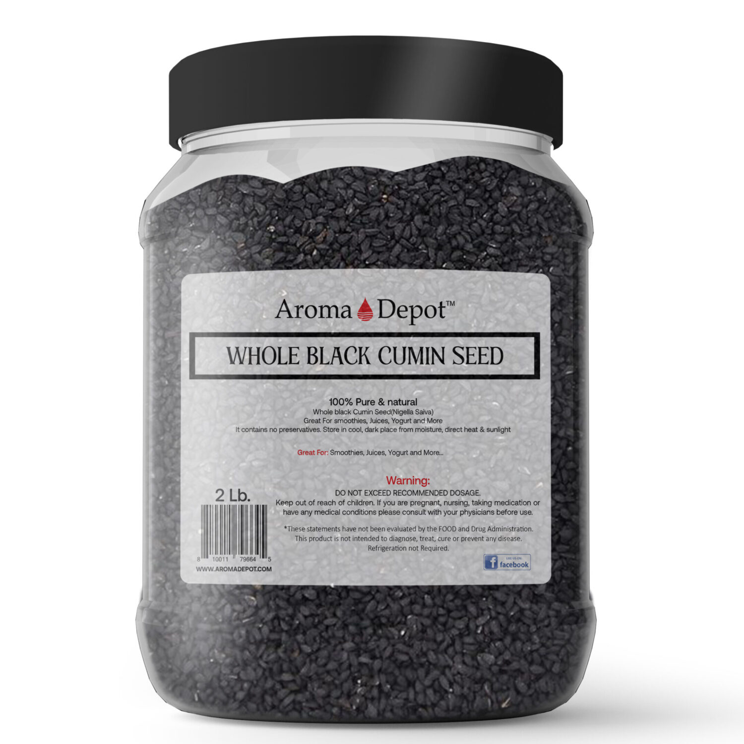Black Seeds 2 lb. Jar Cumin Black Seed Comino Negro