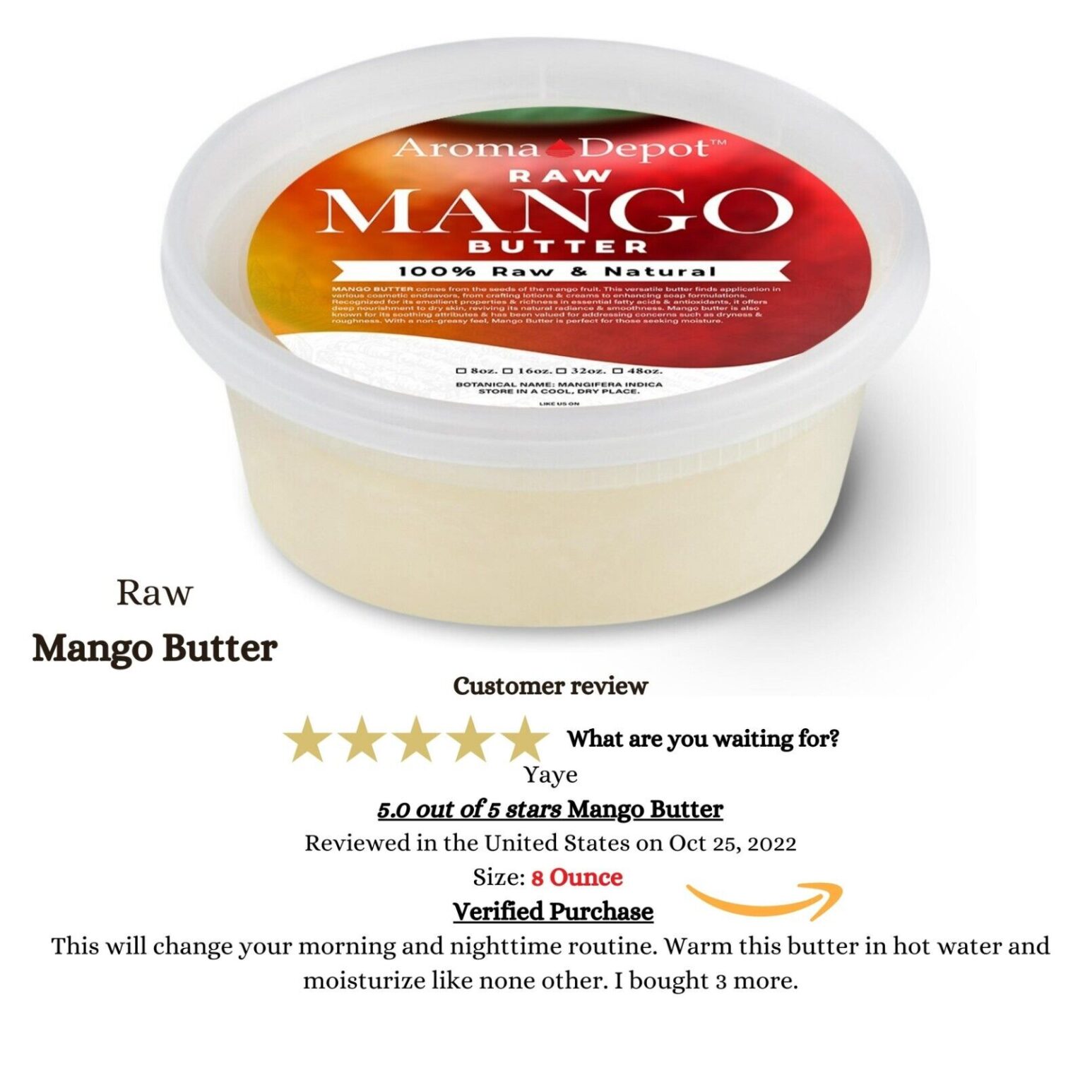 Raw African Shea Cocoa Mango Butter Blend Natural Cold Pressed